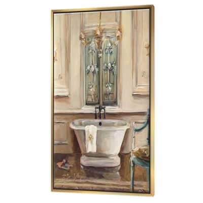 Designart - Vintage Paris Bathtub Painting - Traditional Bathroom ...