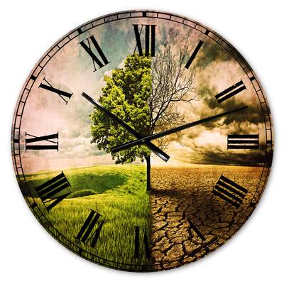 Designart Global Warming Traditional Wall Clock, Size: 23" x 23" | Michaels