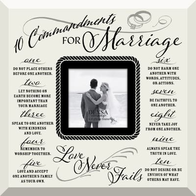 Ten Commandments For Marriage 4" x 4" Frame with Easel | Michaels