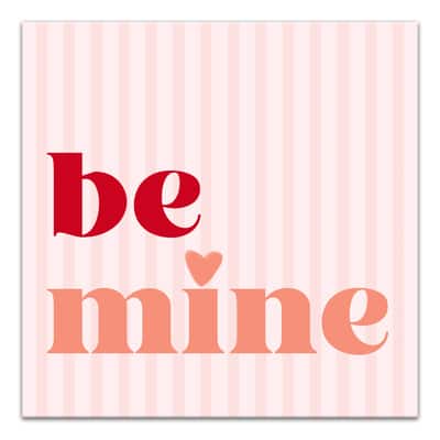 Be Mine Stripes Canvas Wall Art | Michaels