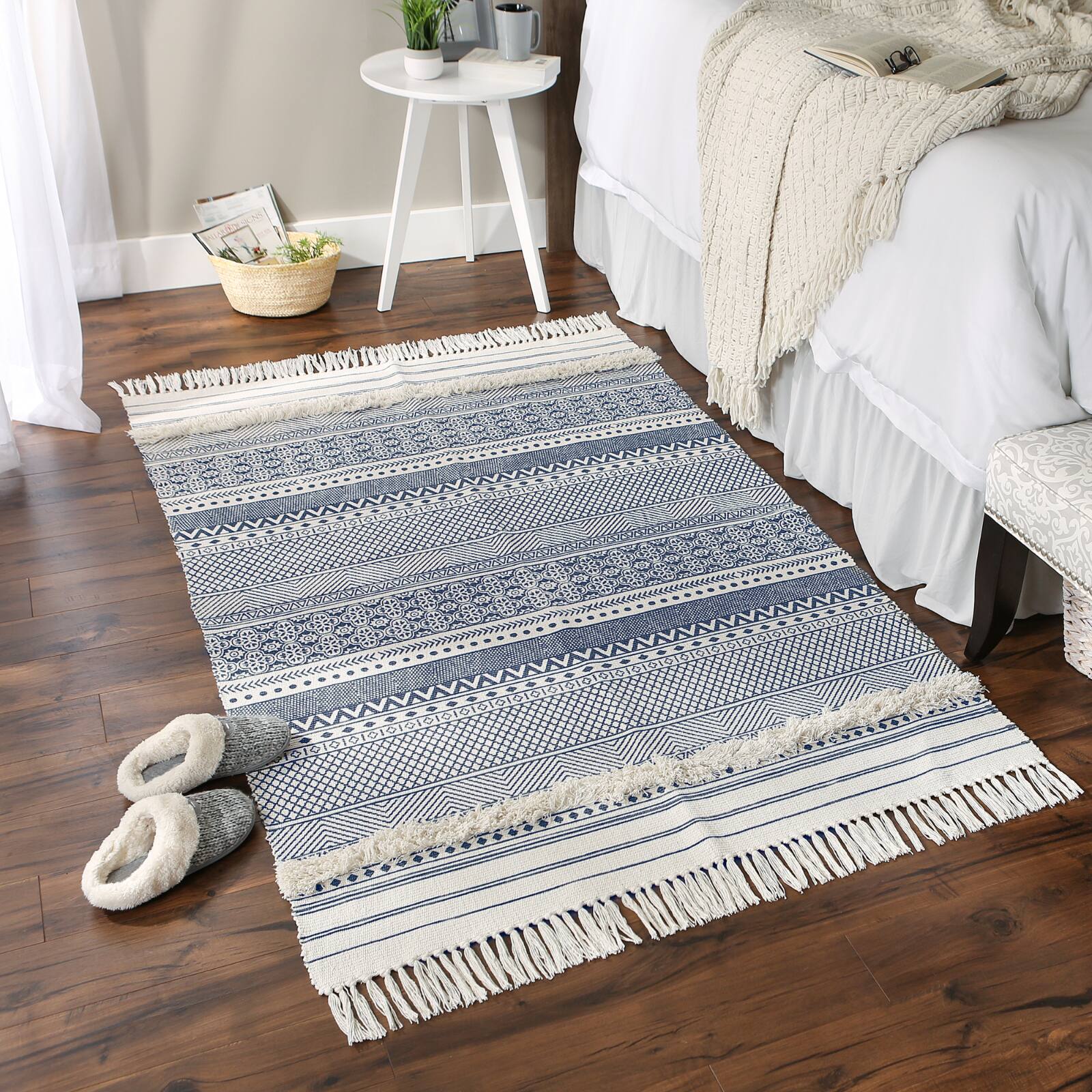 DII® Shabby Chic Textured Hand-Loomed Shag Rug | Michaels