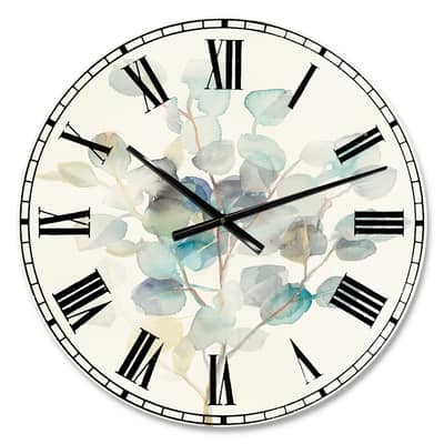 Designart Eucalyptus Leaves I Traditional Wall Clock | Michaels