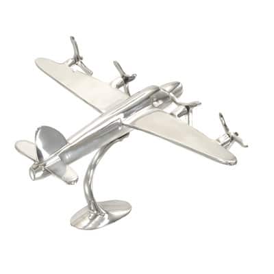 17" Silver Aluminum Plane Figure | Michaels