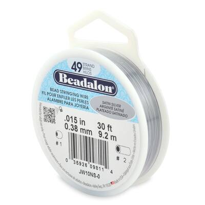 Beadalon® 0.38mm Satin Silver 49 Strand Stainless Steel Bead Stringing ...