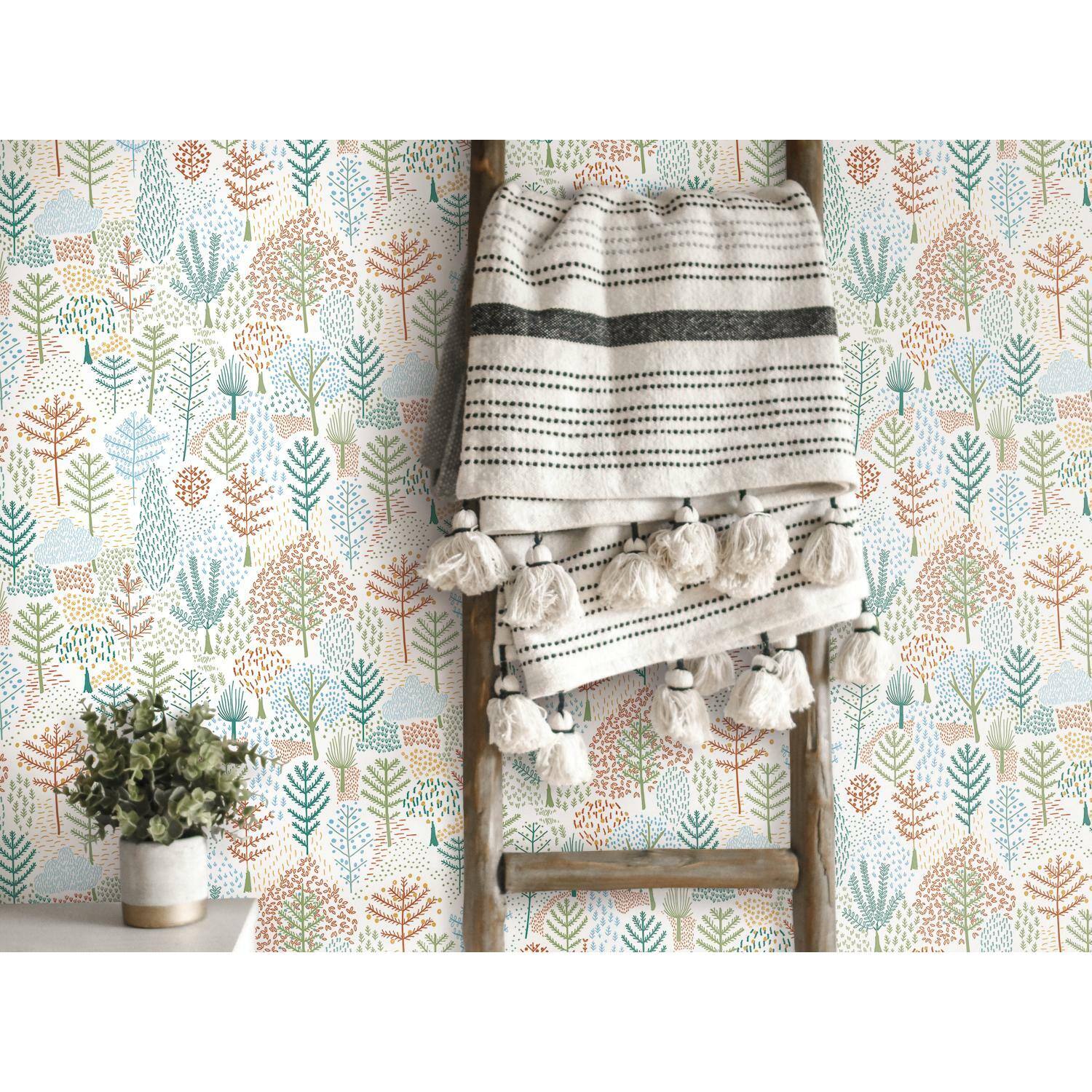 RoomMates Folklore Trees Peel & Stick Wallpaper | Wallpaper | Michaels