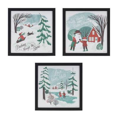 Framed Winter Scene Wall Art Set | Michaels