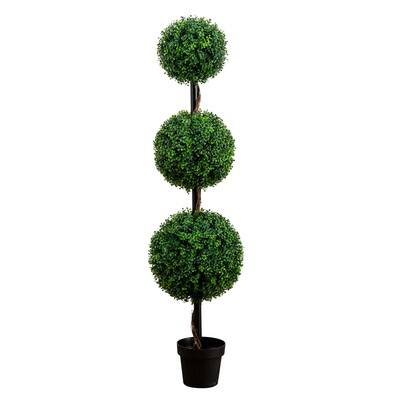 5ft. Potted Artificial Triple Ball Boxwood Topiary Tree | Michaels