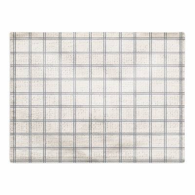 Slate Windowpane Pattern 18" x 14" Cotton Twill Placemat | Michaels