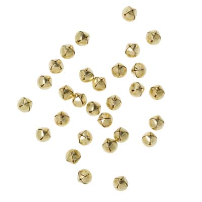 Buy in Bulk - 12 Packs: 70 ct. (840 total) 9mm Gold Jingle Bells by ...