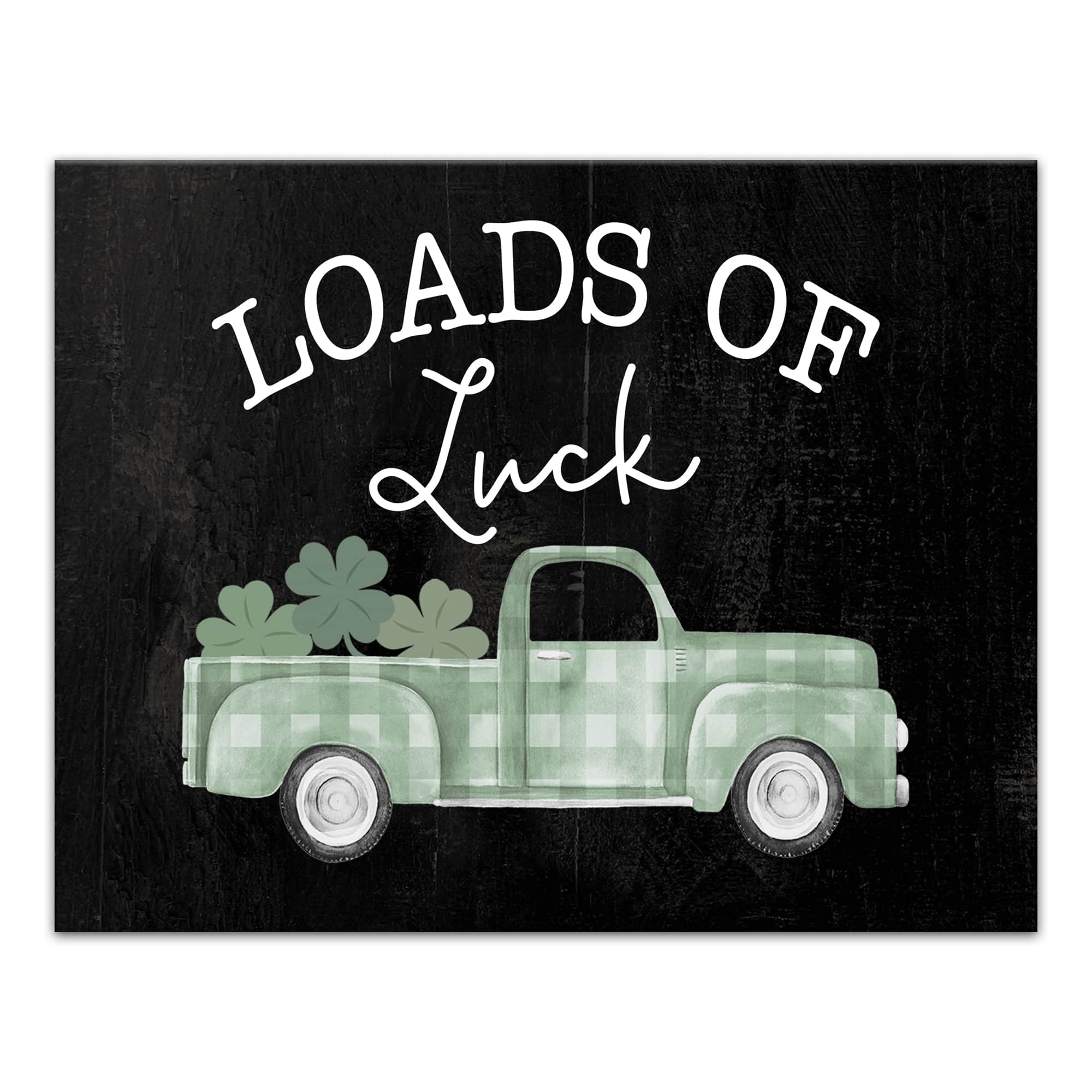 Loads Of Luck Plaid Truck 11" x 14" Canvas Wall Art | Michaels