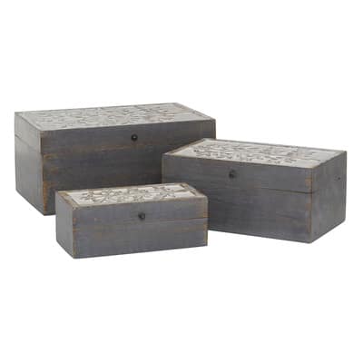 Gray Mango Wood Country Cottage Box Set | Michaels
