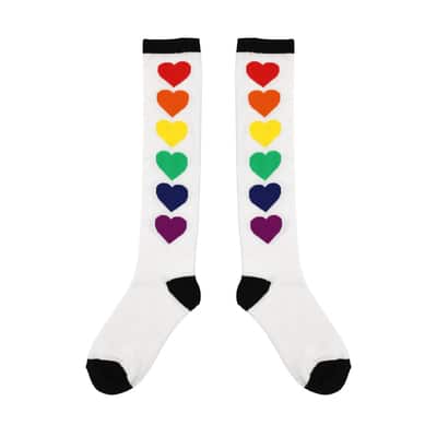 Pride Heart Knee High Adult Socks by Celebrate It™ | Michaels