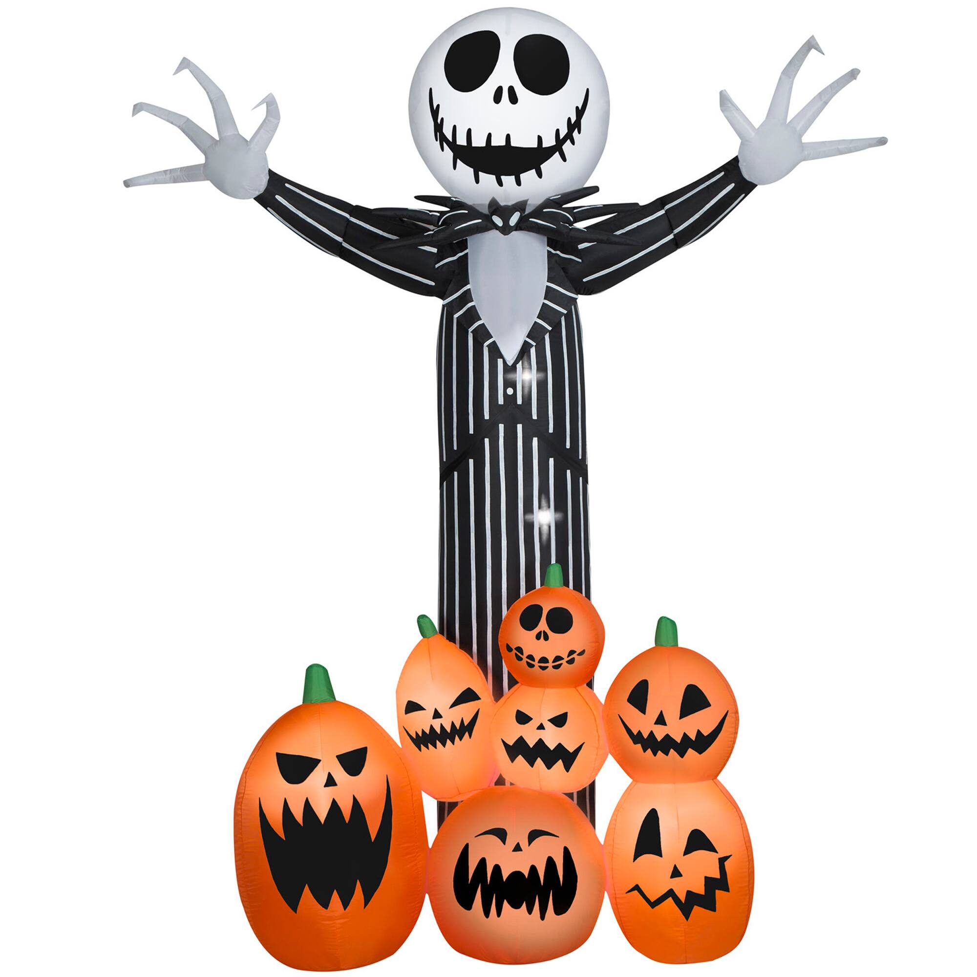 9ft. Airblown® Inflatable Halloween Jack Skellington with Jack-O ...