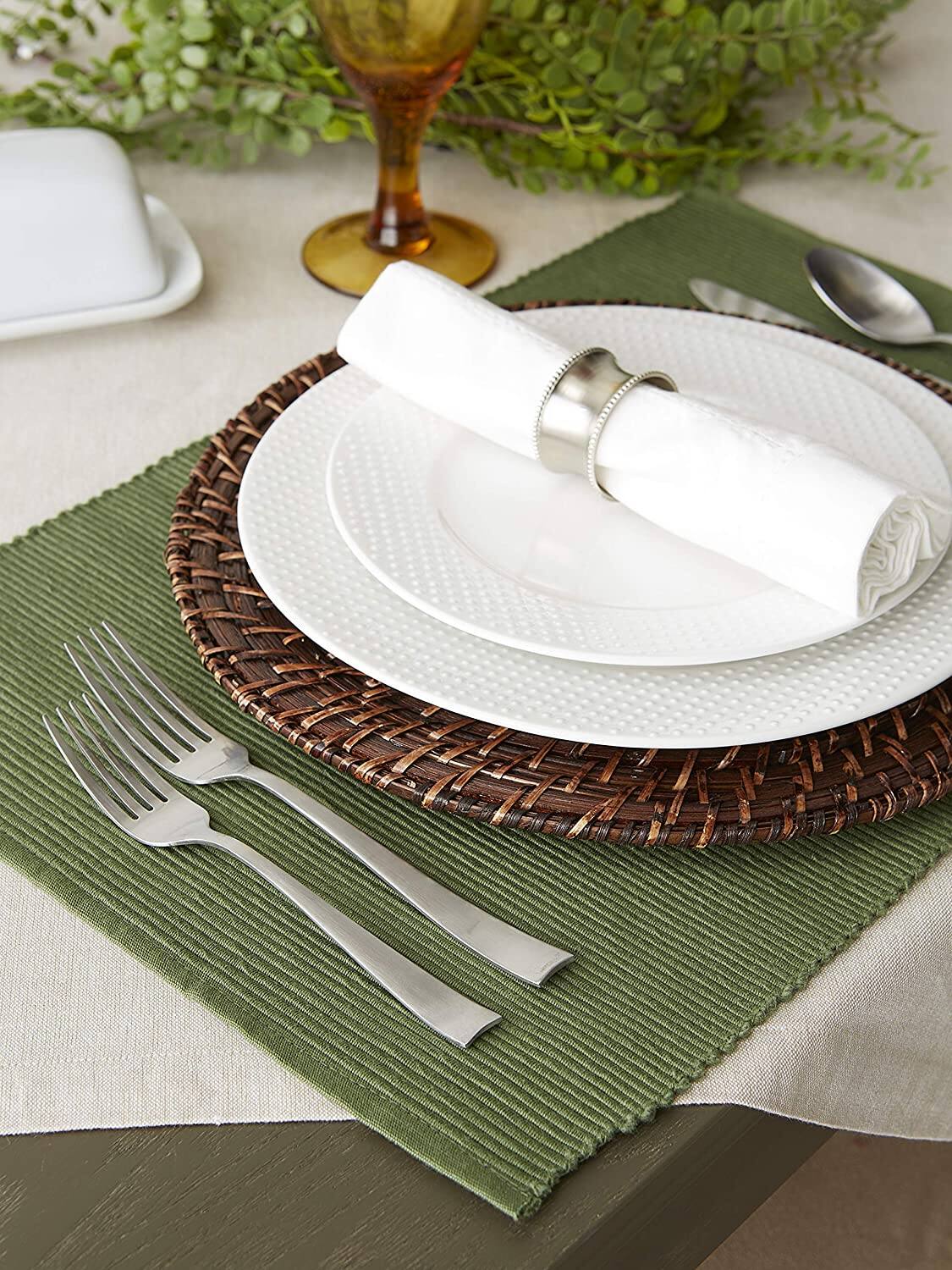 DII® Ribbed Cotton Placemats, 6ct. | Michaels