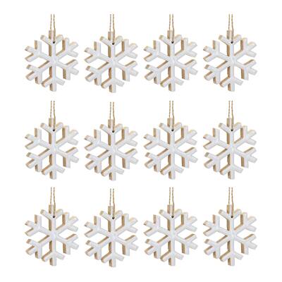 12ct. 4" White Snowflake Ornament | Michaels