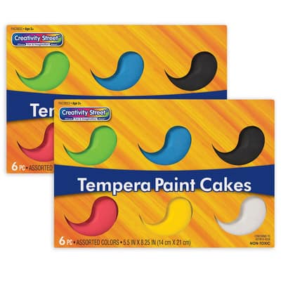 Creativity Street® Tempera Paint Cakes, 2 Packs of 6 | Michaels