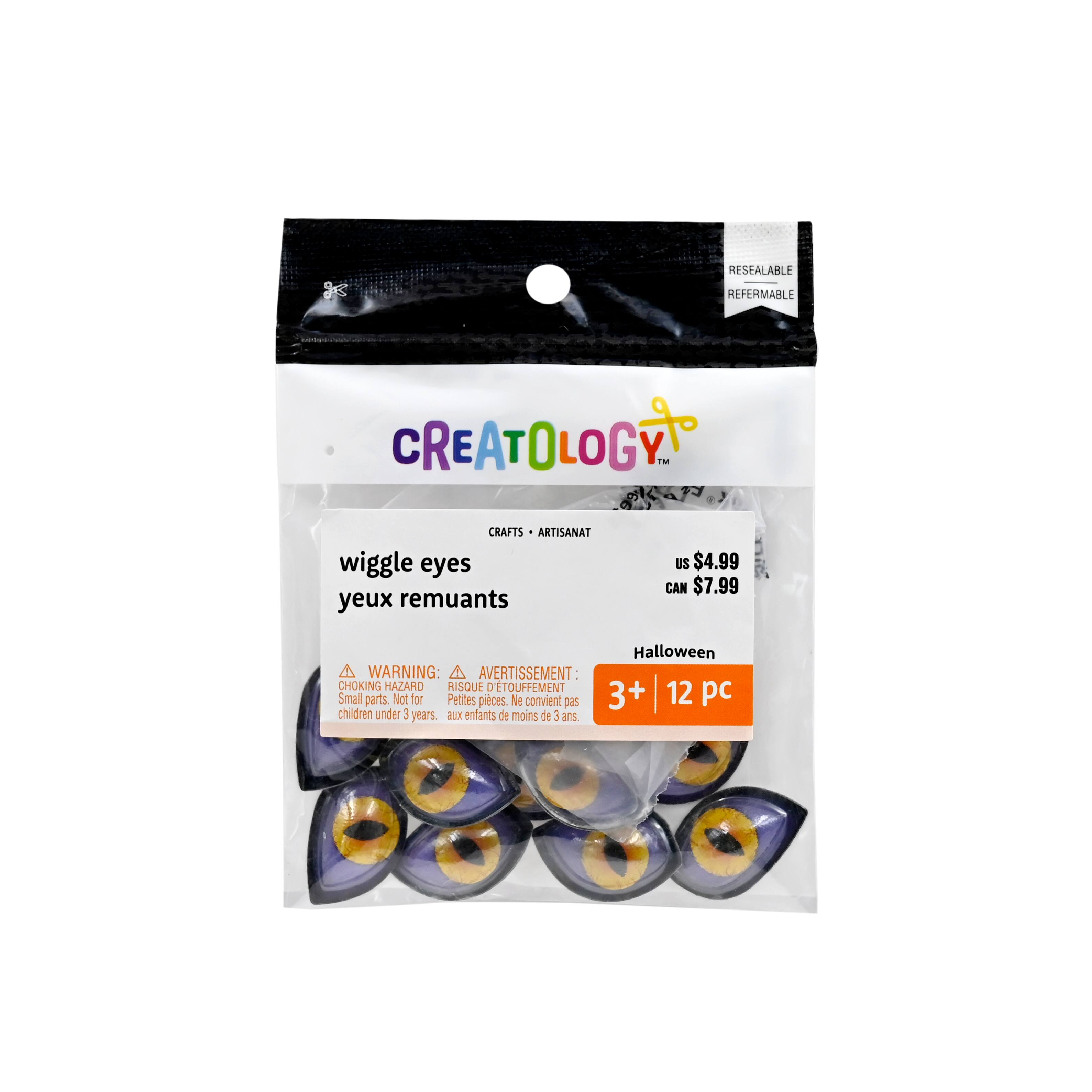 Purple & Yellow Halloween Monster Wiggle Eyes, 12ct. by Creatology ...