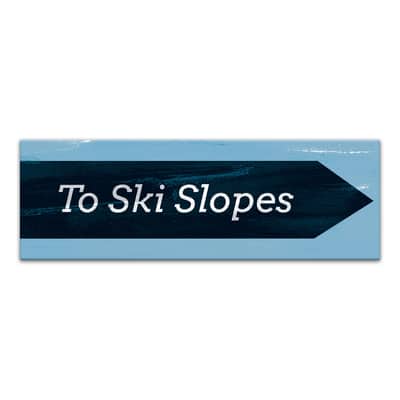 Ski Slopes Arrow Sign 36x12 Canvas Wall Art | Michaels
