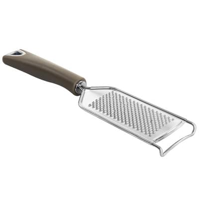 Martha Stewart Taupe Stainless Steel Handheld Grater & Zester Utensil ...