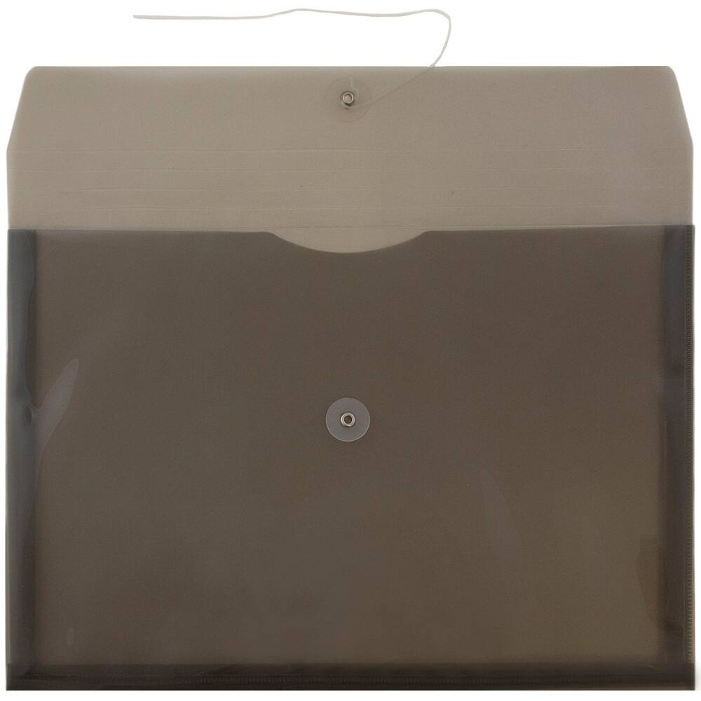 JAM Paper 9.75" x 14.5" Button & String Tie Closure Plastic Envelopes ...