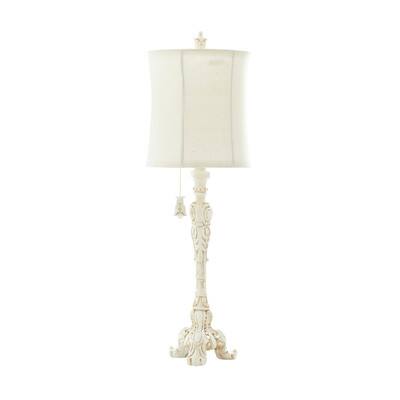 White Polystone Coastal Buffet Lamp 7" x 7" x 31" | Michaels