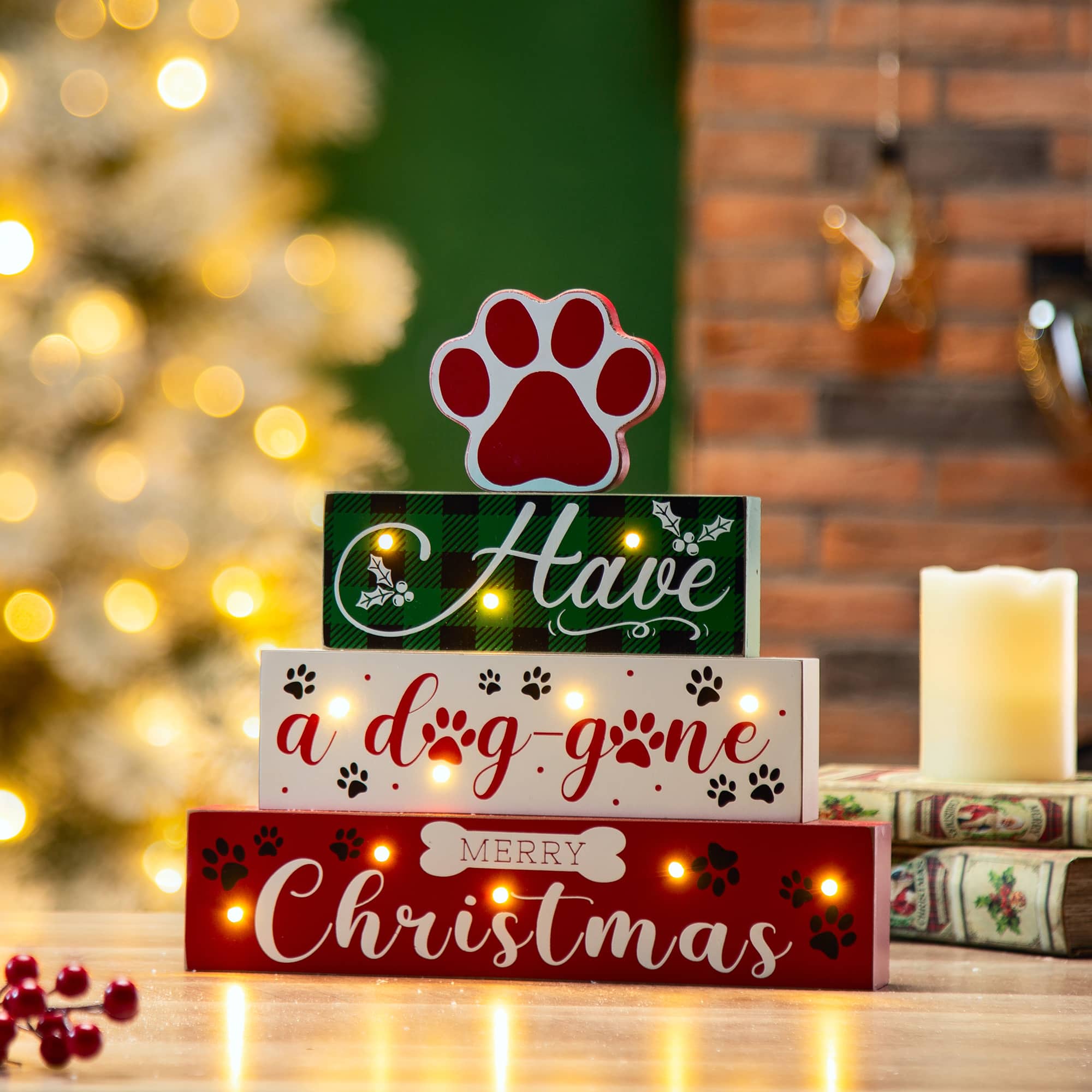 Glitzhome® 12" LED Lighted Pet Block Word Sign | Michaels