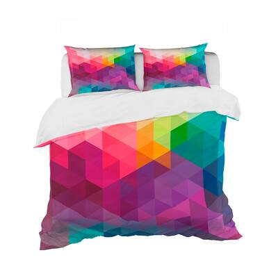 Designart 'Abstract Colorful Pattern' Modern Bedding Set - Duvet Cover ...