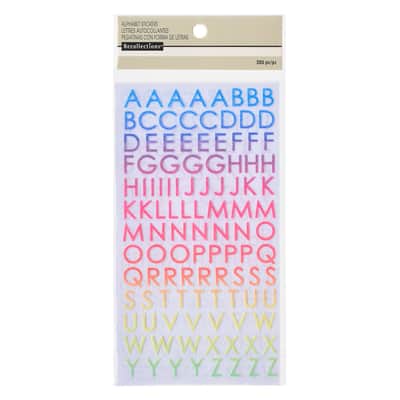 Small Rainbow Glitter Alphabet Stickers by Recollections™ | Michaels