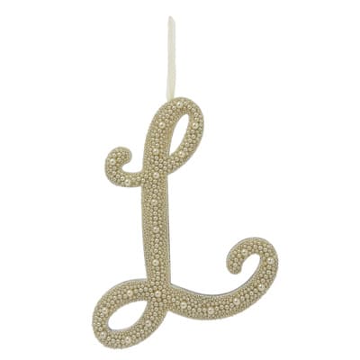13.75" Gold Pearl Script Letter Wall Décor by Ashland® | Michaels