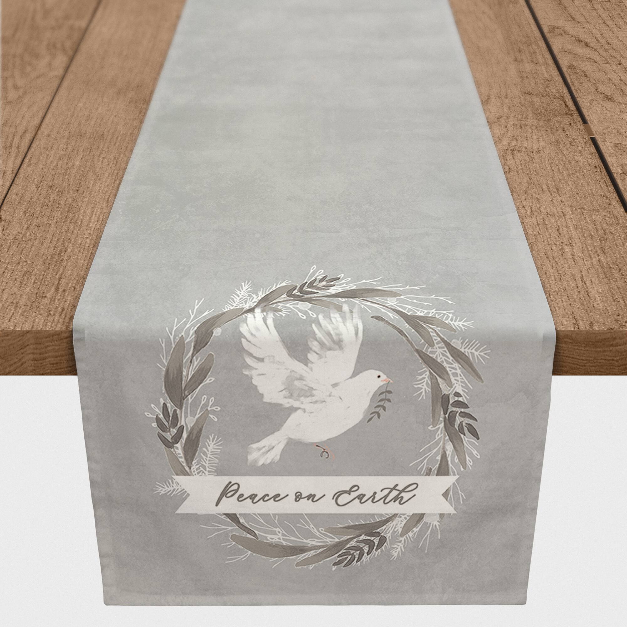 Peace on Earth Dove 16x90 Poly Twill Table Runner | Michaels