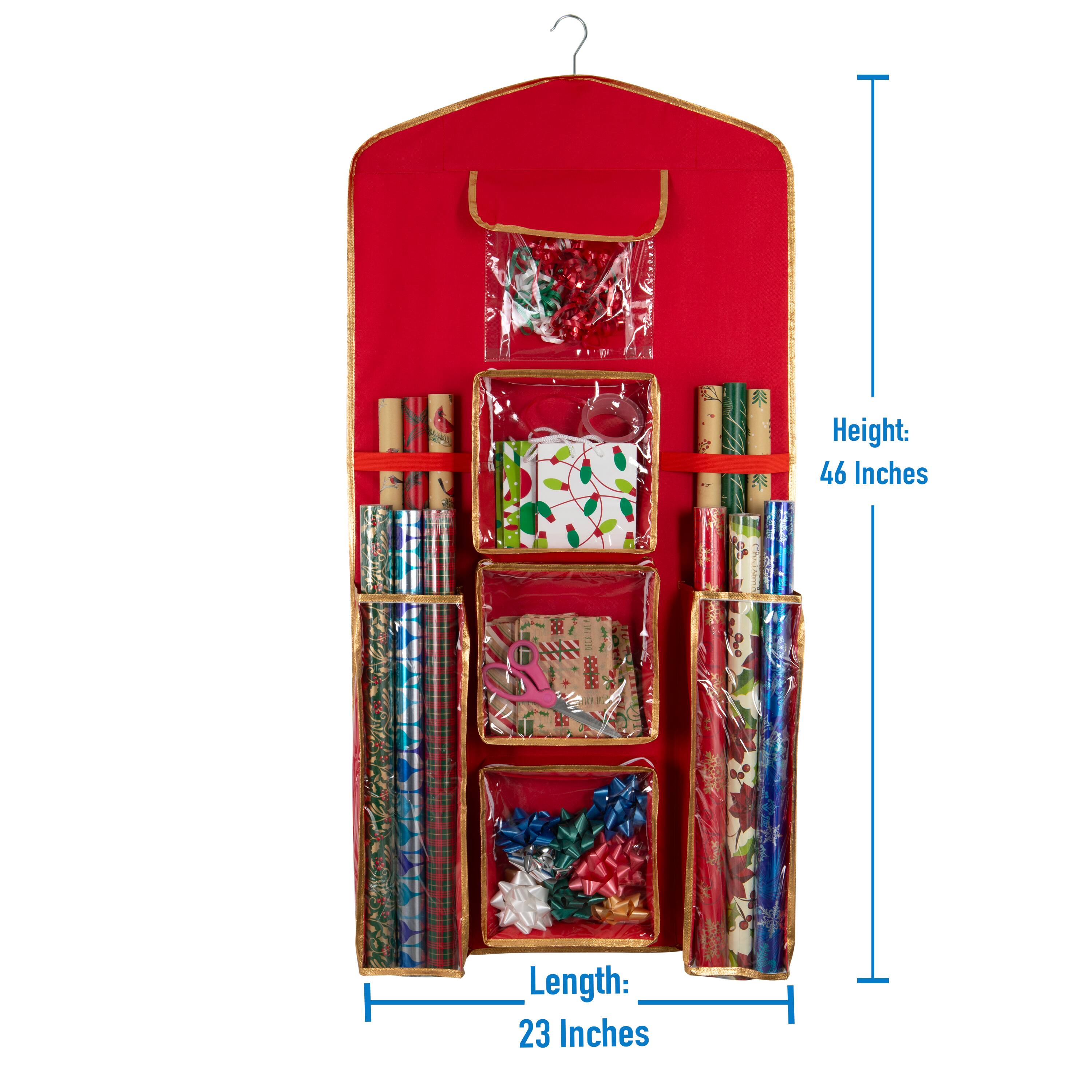 Simplify 8 Compartment Hanging Holiday Gift Wrap Organizer | Michaels