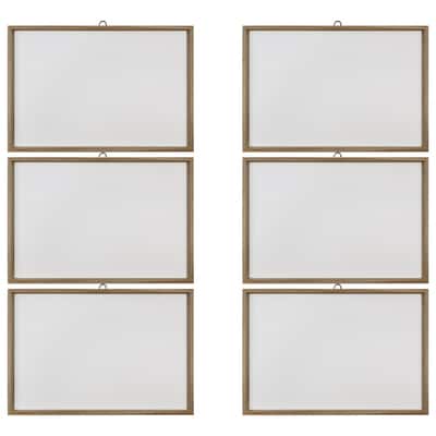 Buy in Bulk - 6 Pack: 17" x 25" White Plaque with Natural Wood Frame by ...