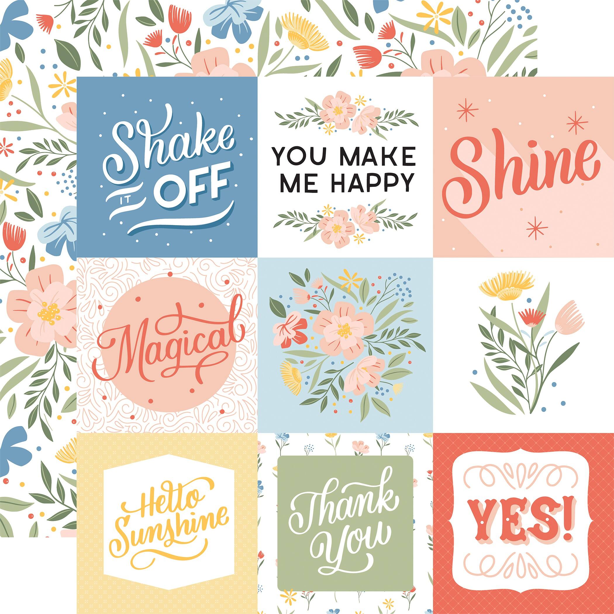 Salutations No. 1 Double-Sided Cardstock 12"X12"-4"X4" Journaling Cards ...