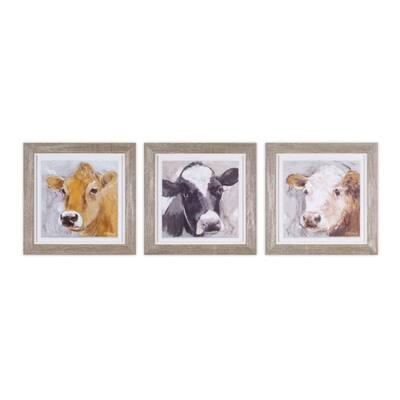 10" Cow Print Wooden Frame Set | Michaels