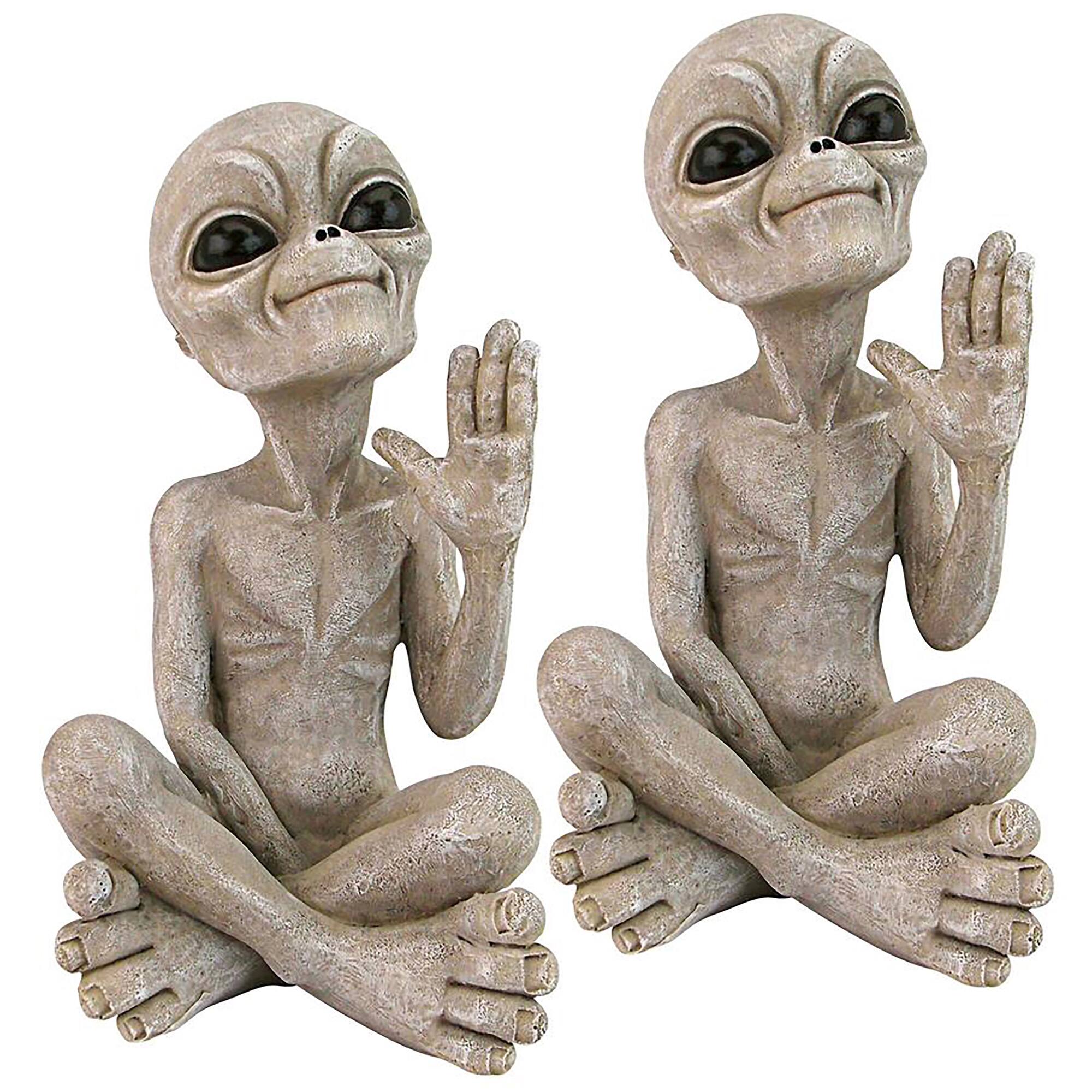 Design Toscano 8.5" Greetings Earthlings UFO Alien Statues, 2ct. | Michaels