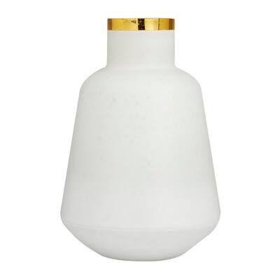 White Glass Glam Vase, 15" x 10" x 10" | Michaels
