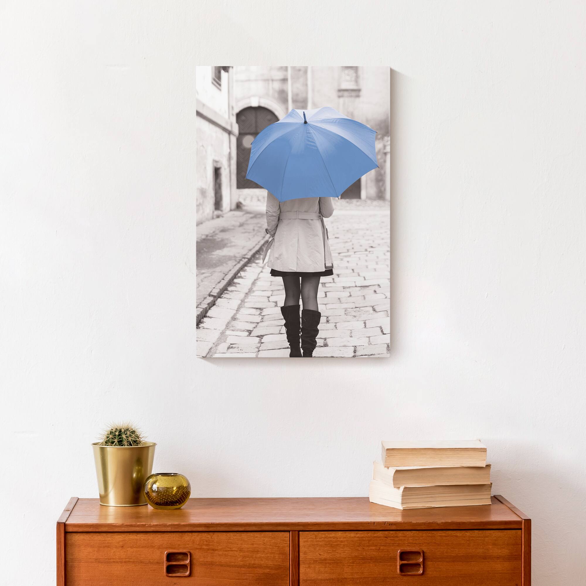 Blue Umbrella 12" x 18" Canvas Wall Art | Canvas Art | Michaels