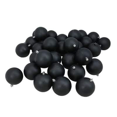 32ct. 3.25" Matte Black Shatterproof Ball Ornaments | Michaels