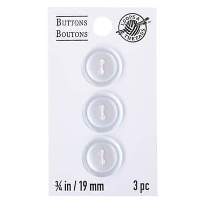 Blumenthal Lansing 2 Hole Buttons, White 3 Pack | Michaels