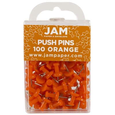 JAM Paper Colorful Standard Push Pins, 100ct. | Michaels