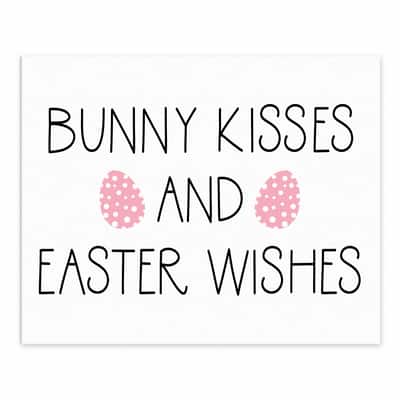 Bunny Kisses and Easter Wishes Tabletop Canvas | Michaels