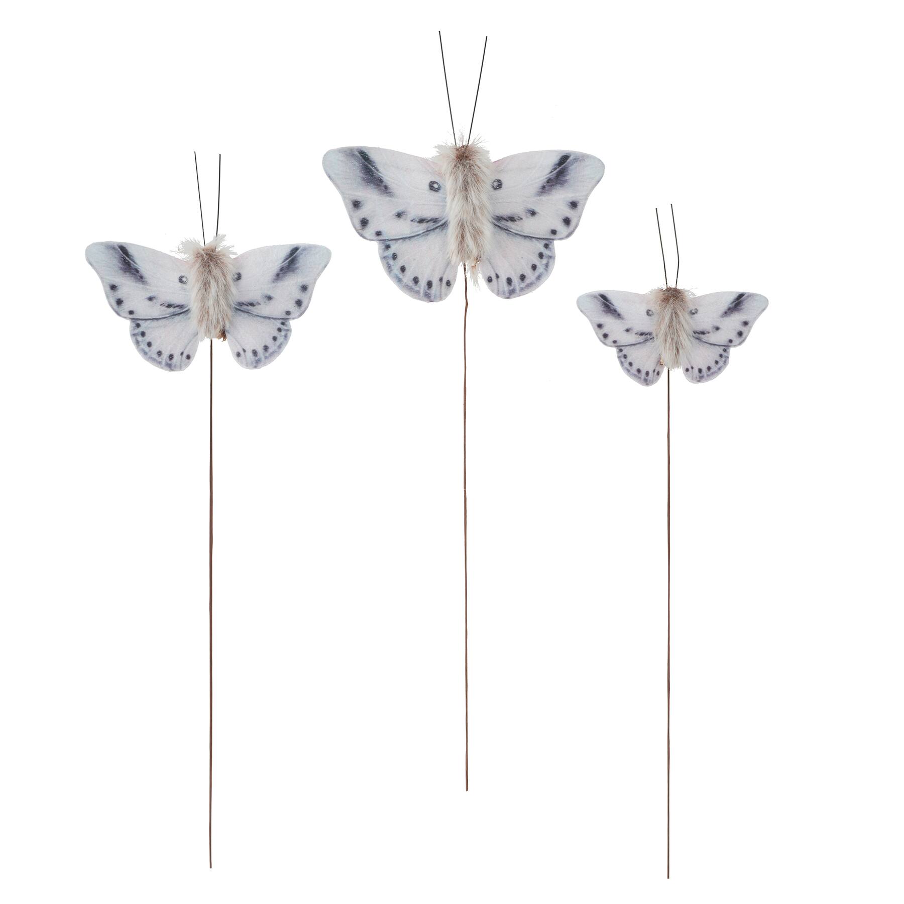 White & Blue Fabric Moth Set by Ashland® | Michaels