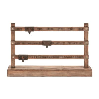 Brown Wood Farmhouse Wall Calendar, 14" x 22" x 4" | Michaels