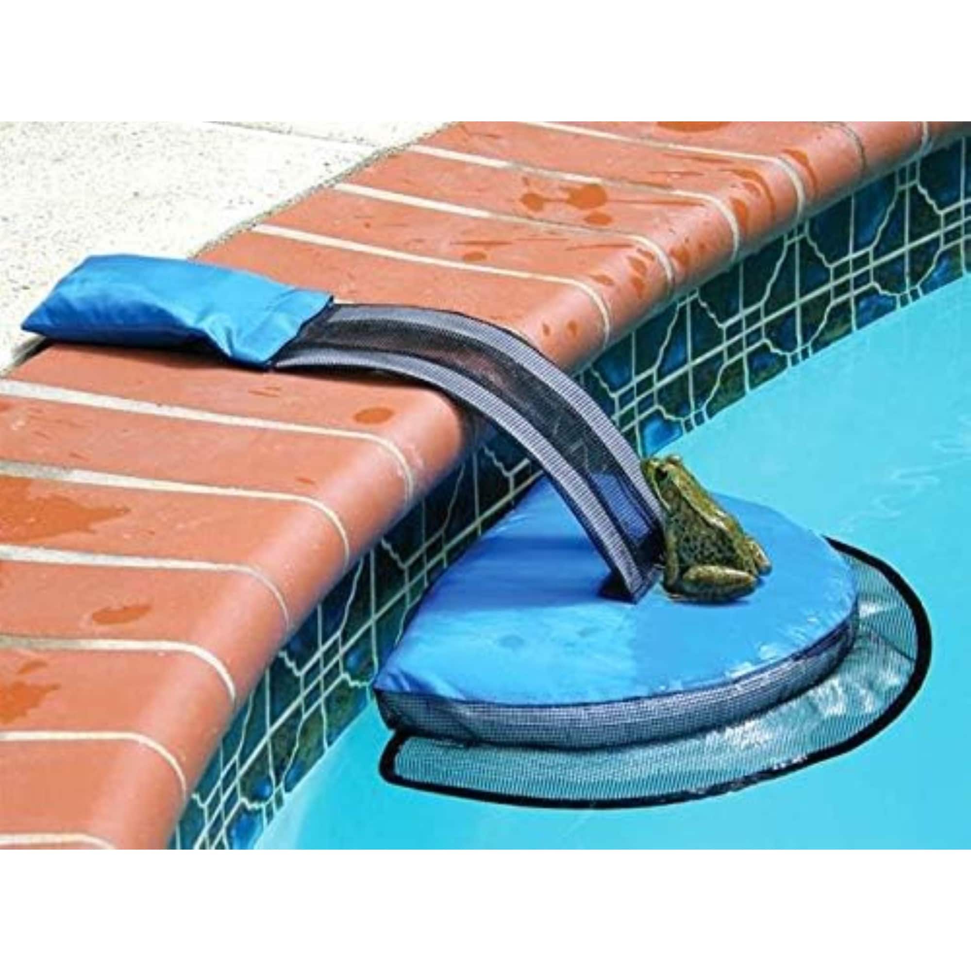 Swim Central 25.5" Blue & Black Swimming Pool Critter Saving Escape ...