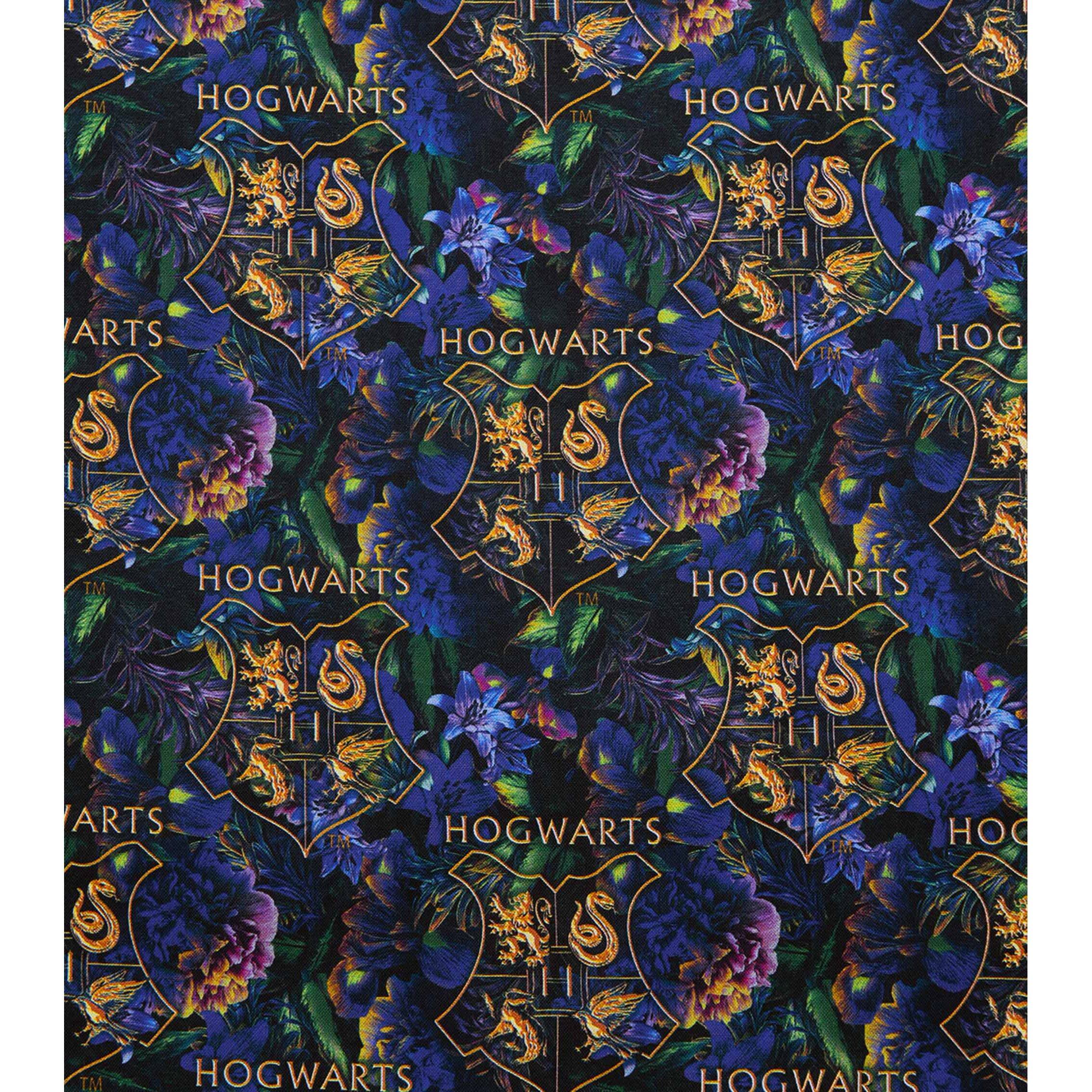 Harry Potter Floral Hogwarts Precut Cotton Fabric | Pre-Cut Fabric ...