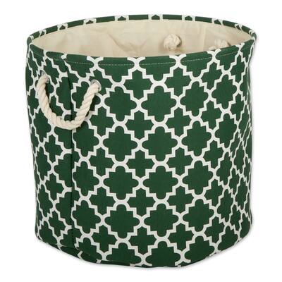 DII® Large Round Polyester Lattice Bin, Color: Hunter Green | Michaels