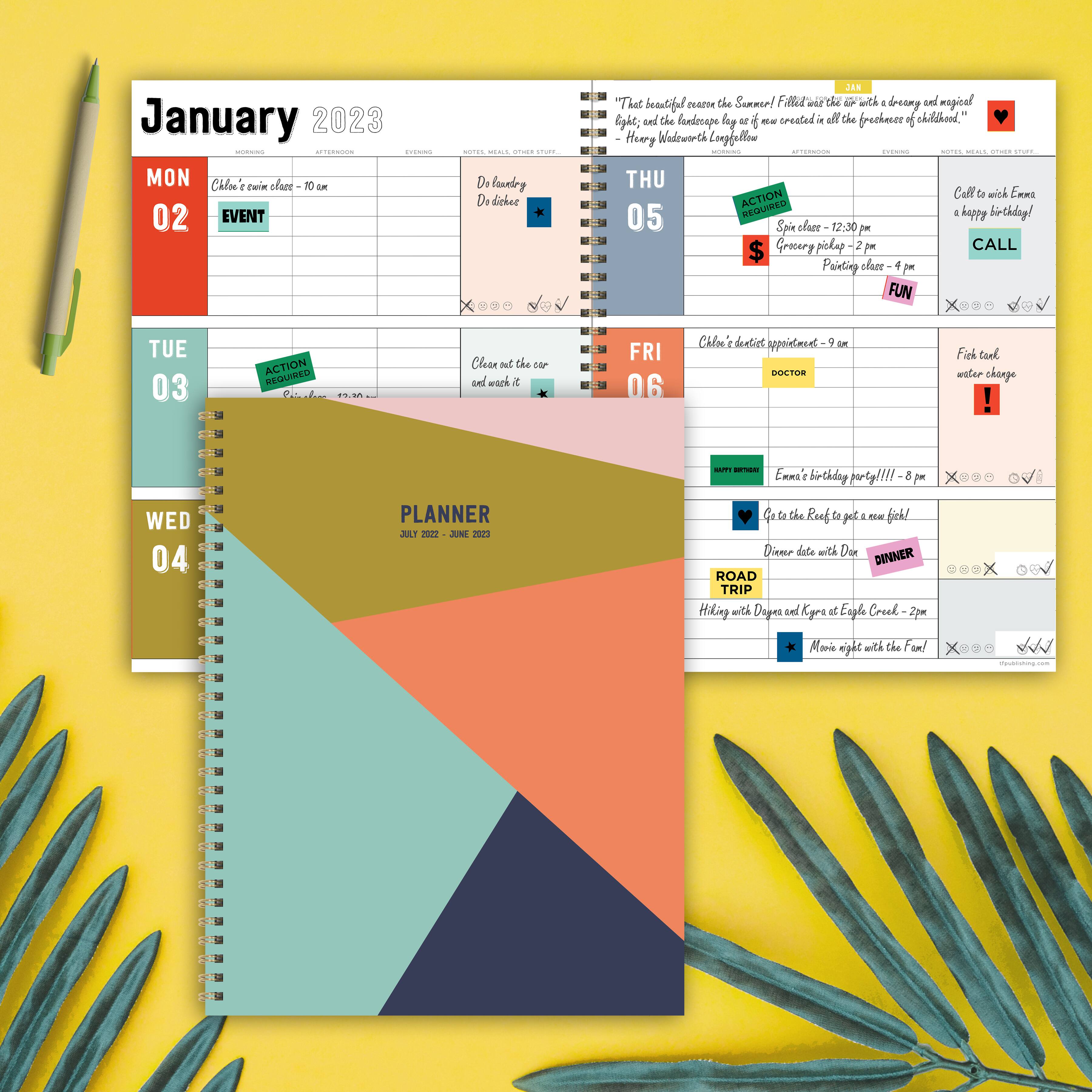 TF Publishing 2022-2023 Triangular Blocks Large Planner | Weekly ...