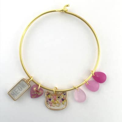 Kitty Charm Bangle Bracelet | Michaels