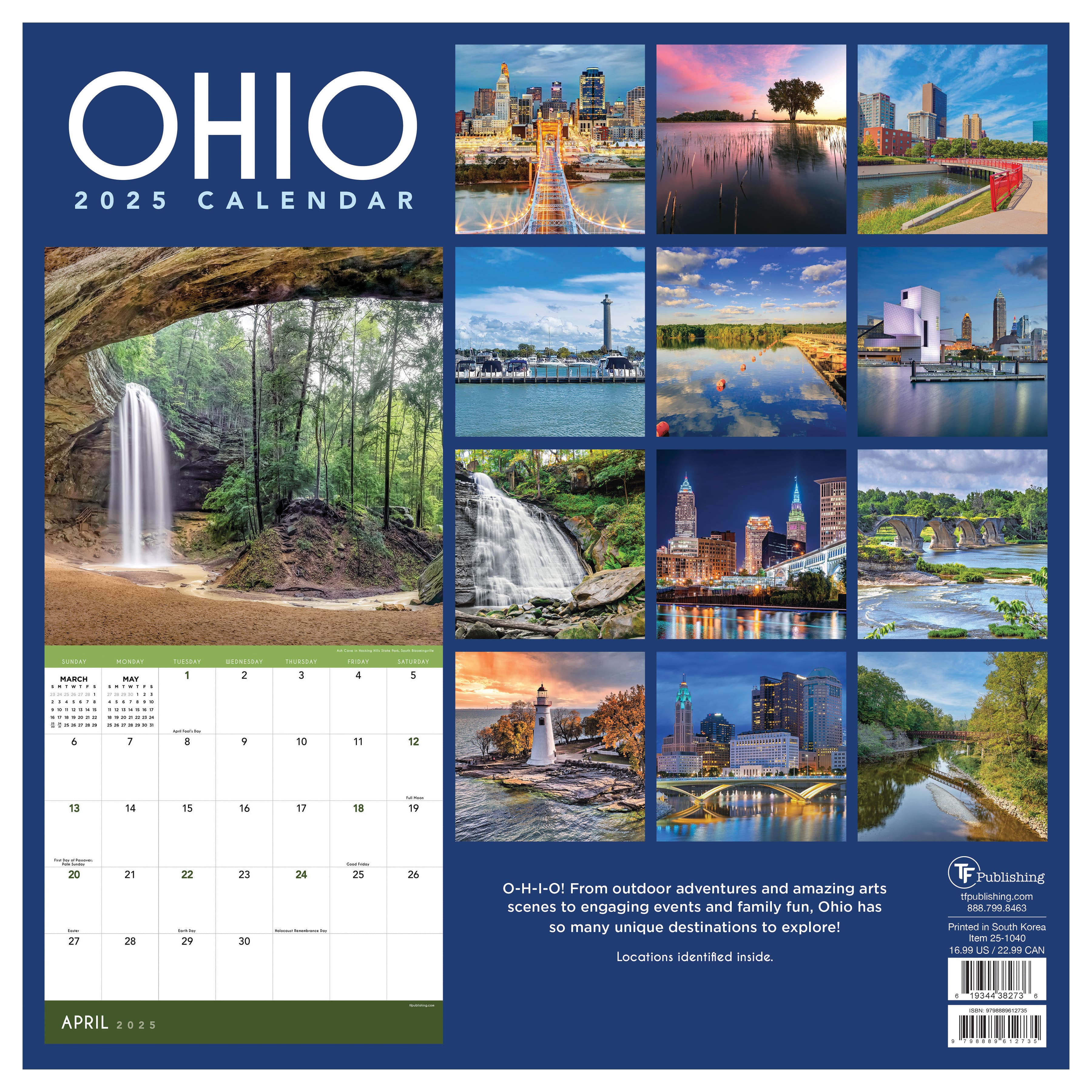TF Publishing 2025 Ohio Wall Calendar | Michaels