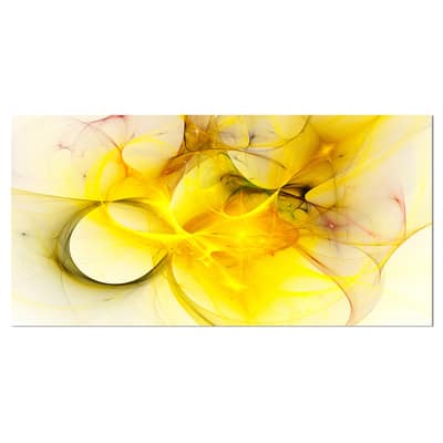 Designart - Light Yellow Nebula Star - Abstract Canvas art print | Michaels